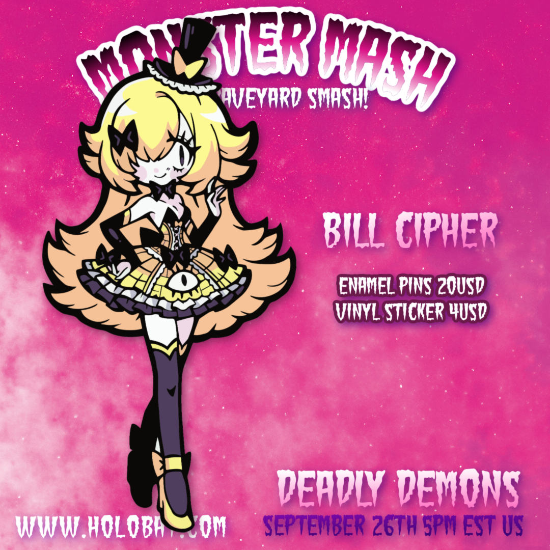 Bill Cipher Enamel Pins (pre-order) – Holobat★Shop